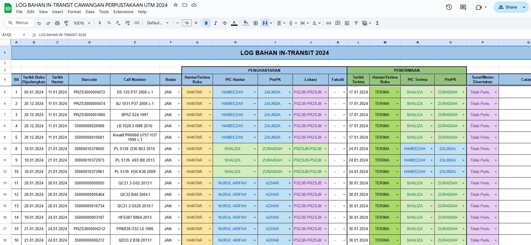 Projek Penambahbaikan Log Bahan In-Transit cawangan Perpustakaan UTM ...