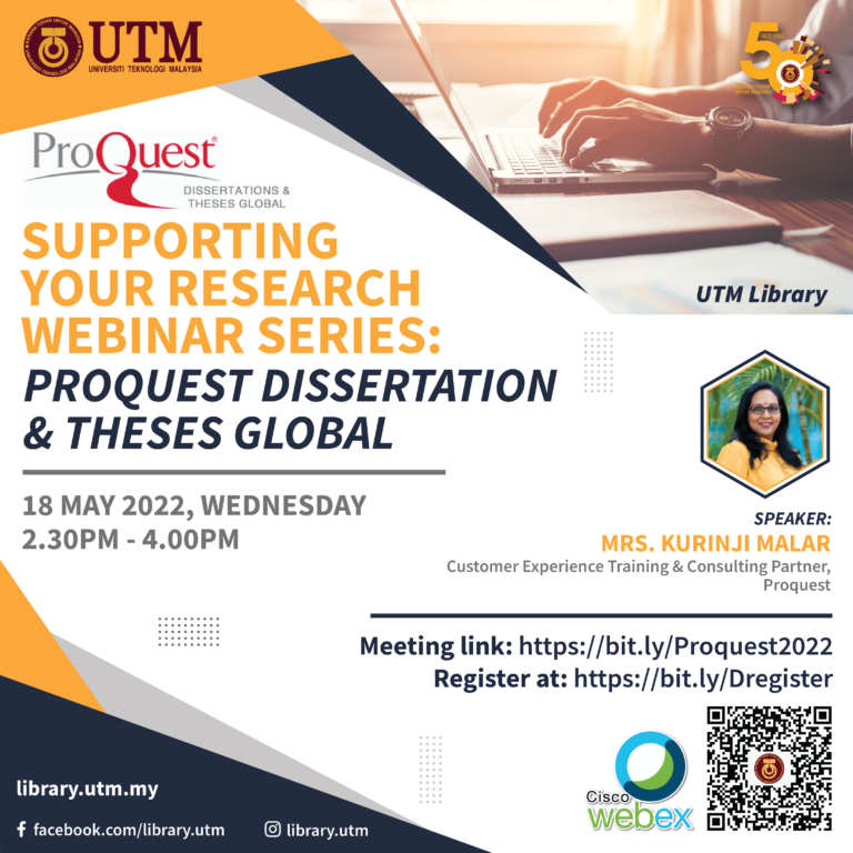 Supporting Your Research Webinar: Proquest Dissertation and Theses ...